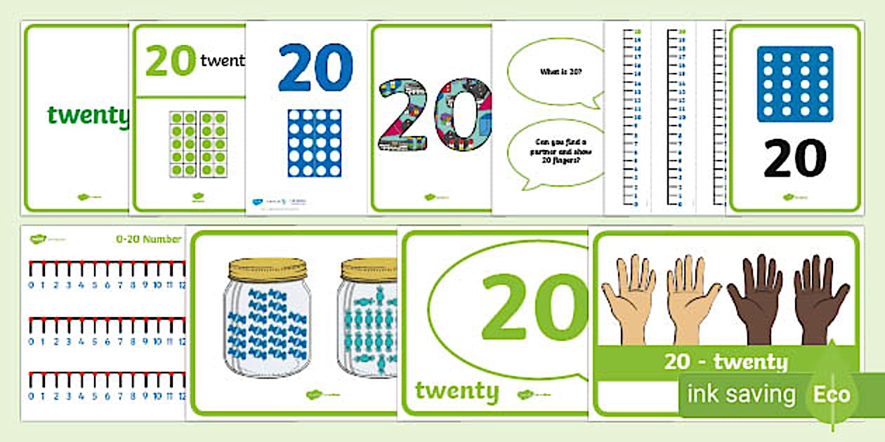 All About Number 20 Display Pack (Includes Numicon Shapes)